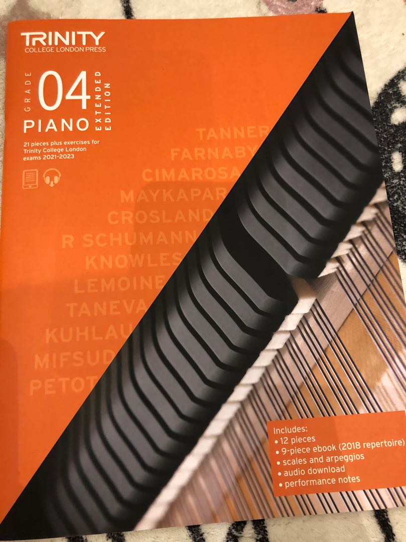 Trinity Grade 4 Piano Exam Book 2021-2023, Hobbies & Toys, Books ...