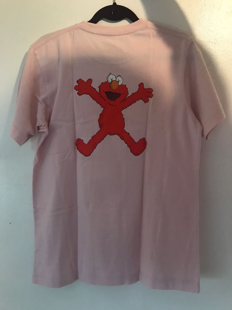 Uniqlo x Kaws Elmo Pink Shirt, Women's Fashion, Tops, Shirts on Carousell