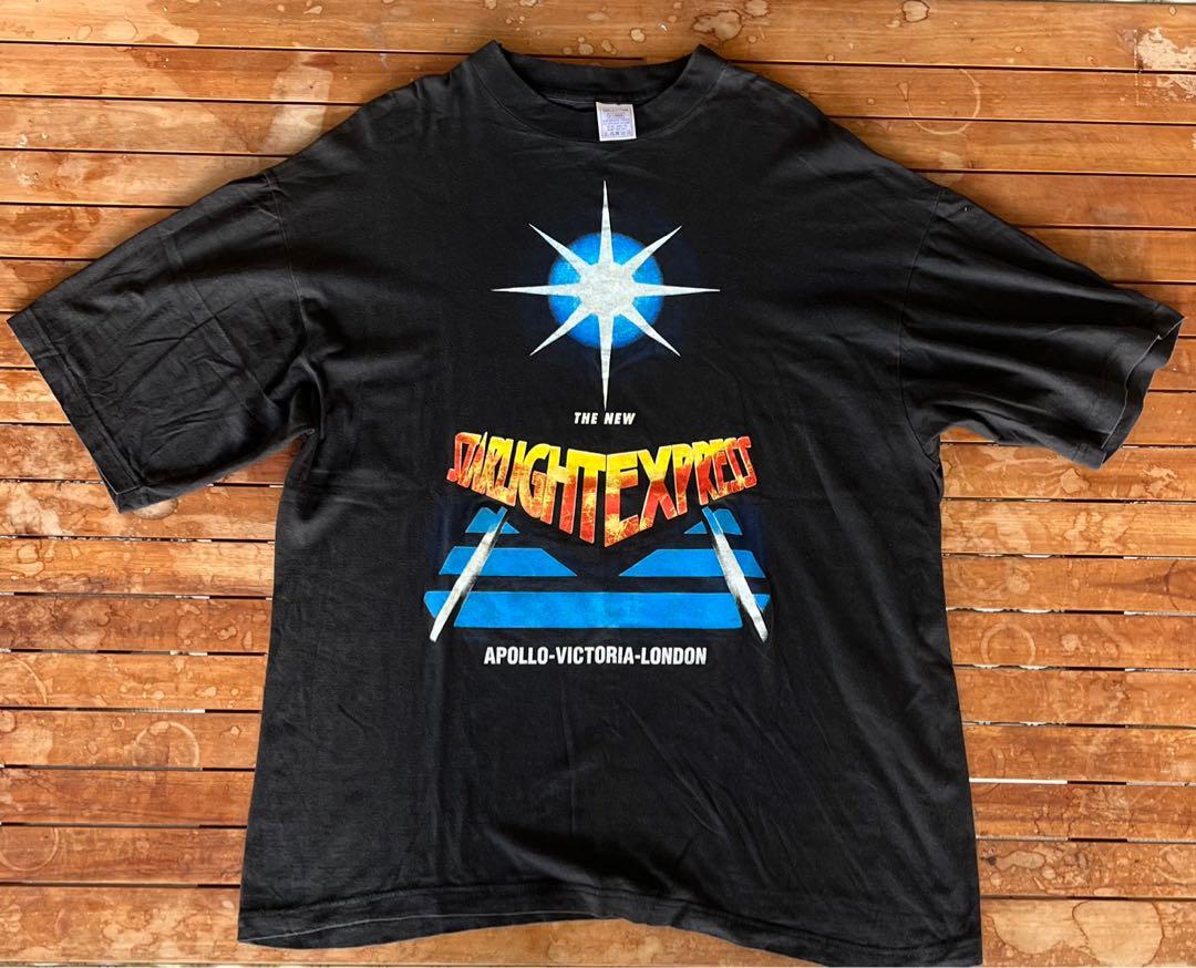 Vintage Starlight Express 1984 British Musical Tee, Fesyen Pria ...