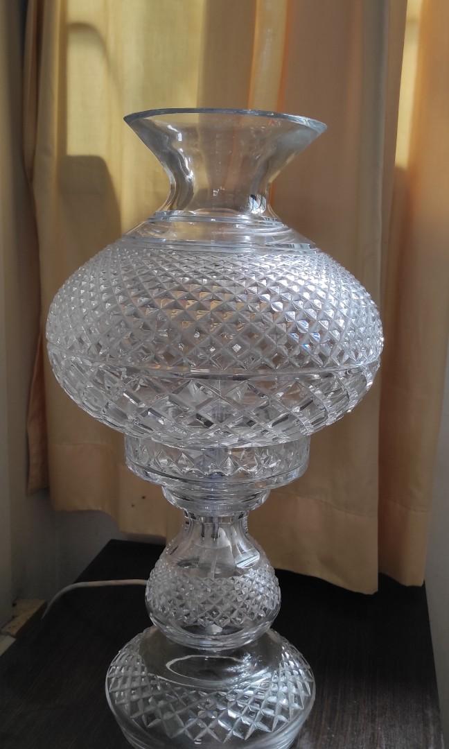 Waterford Crystal Hurricane Lamp, Furniture & Home Living, Lighting ...