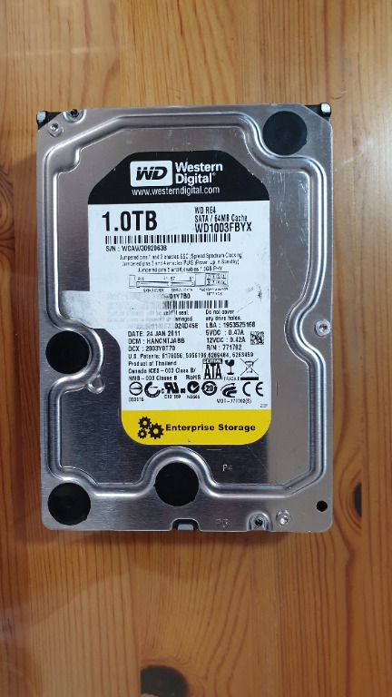 Western Digital WD Enterprise Storage 3.5" 1TB Hard disk, Computers ...