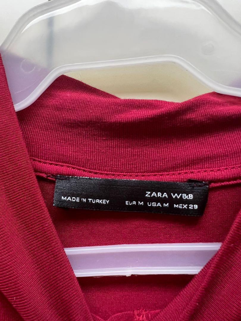 Zara Red Top, Women's Fashion, Tops, Blouses on Carousell