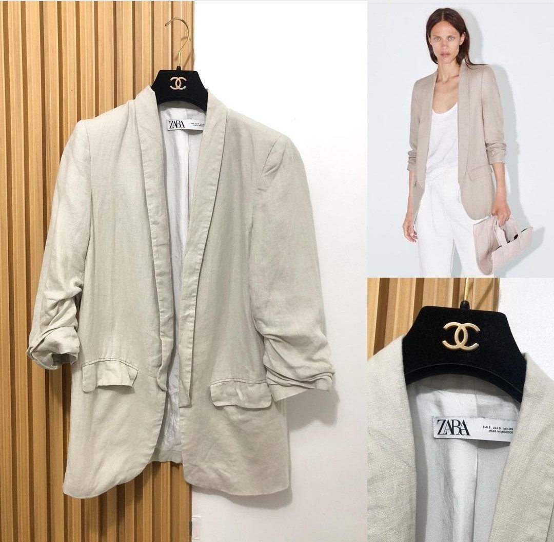 ZARA rolled up blazer, Women's Fashion, Coats, Jackets and Outerwear on ...