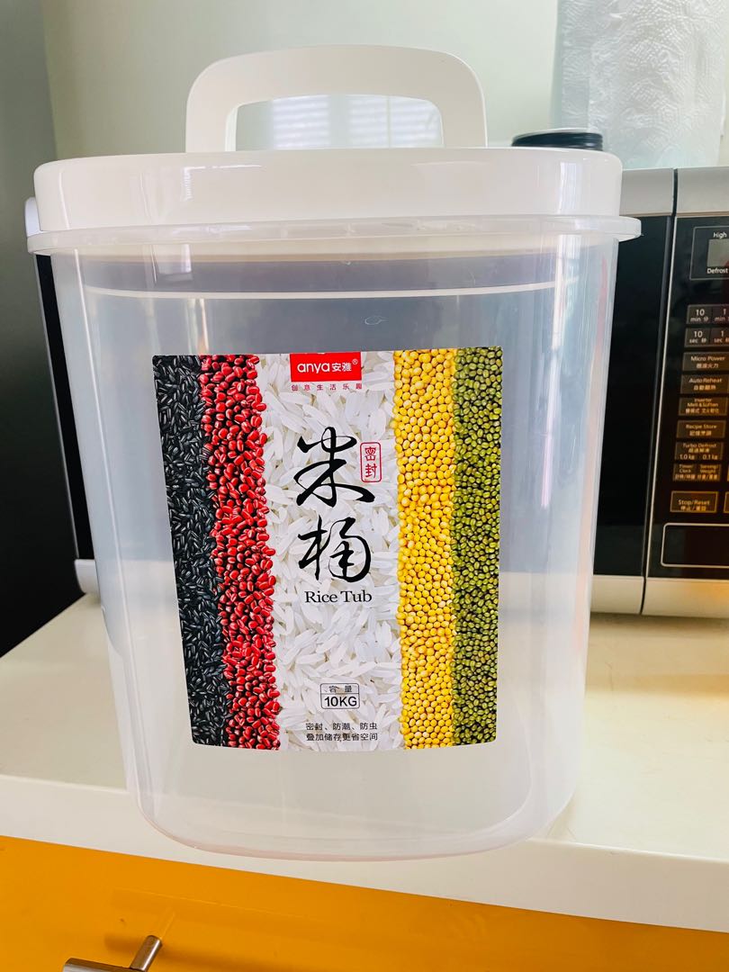 10 kg rice box, Furniture & Home Living, Home Improvement ...