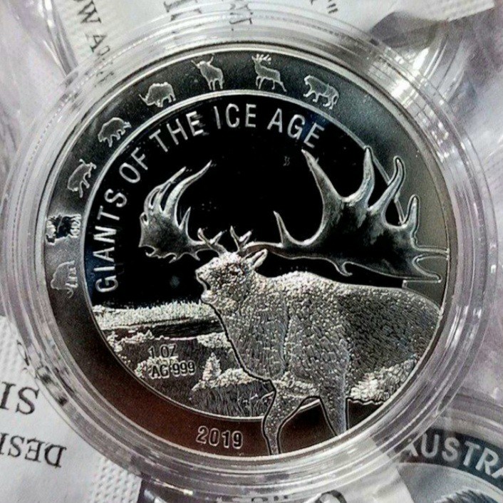 1 oz silver 2019 Ghana Giant of the Ice Age (Deer), Hobbies & Toys ...