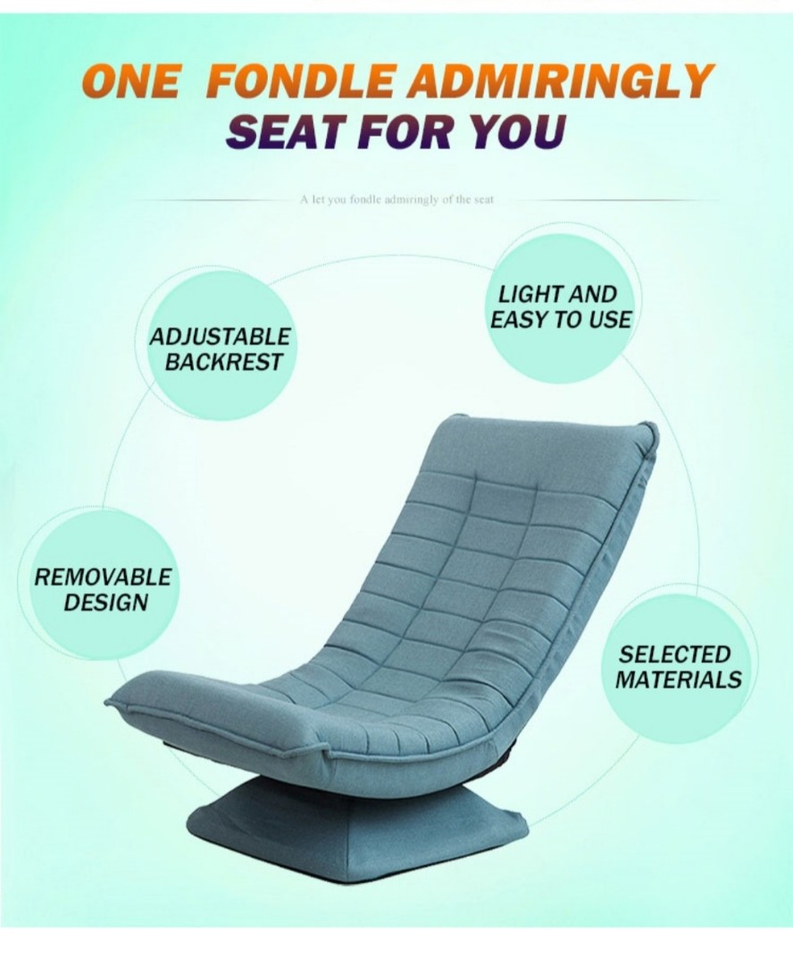 360 Degree Swivel Multi-Fold Lazy Sofa Chair, Furniture & Home Living ...