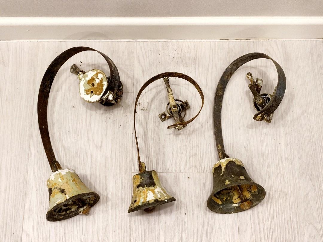 3 x Vintage Antique Servant Butler Bells Georgian Victorian 1880s ...