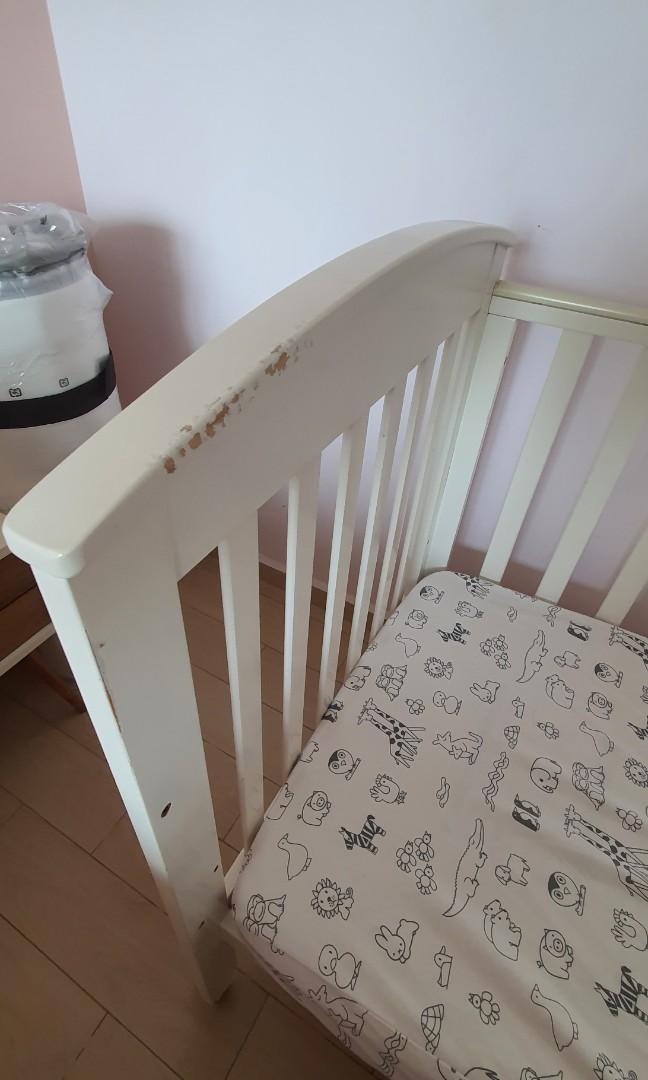 Babyhood classic curve cot 4 in 1 white, Babies & Kids, Baby Nursery ...