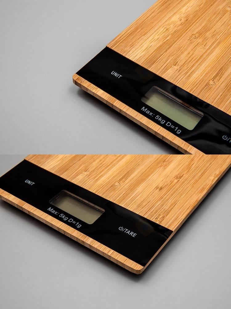 Bamboo Wood Kitchen Weighing Scale, Health & Nutrition, Health Monitors ...