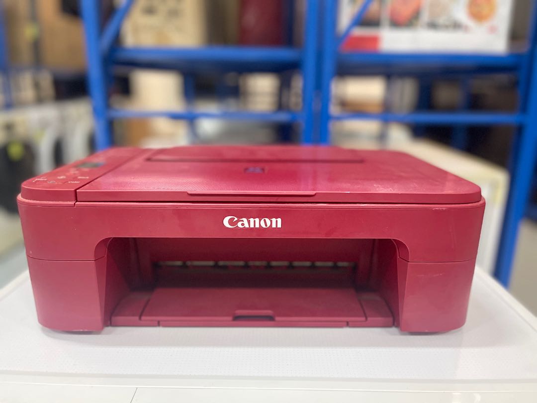 CANON E3370 RED COMPACT WIRELESS AIO INKJET PRINTER WITH LOW RUNNING ...