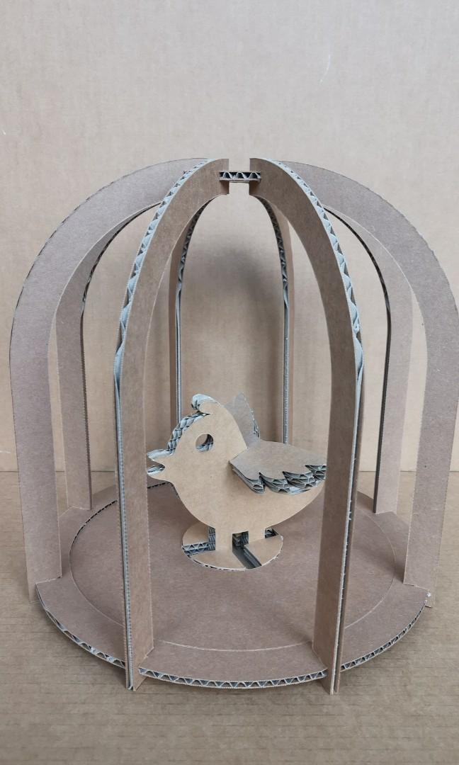 Cardboard bird cage, Hobbies & Toys, Stationery & Craft, Craft Supplies ...