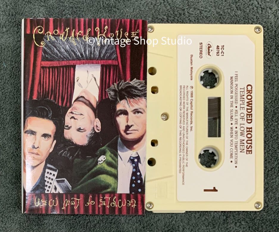 (Cassette) Crowded House Temple Of Low Men Pre-Owned Cassette, Hobbies & Toys, Music & Media ...