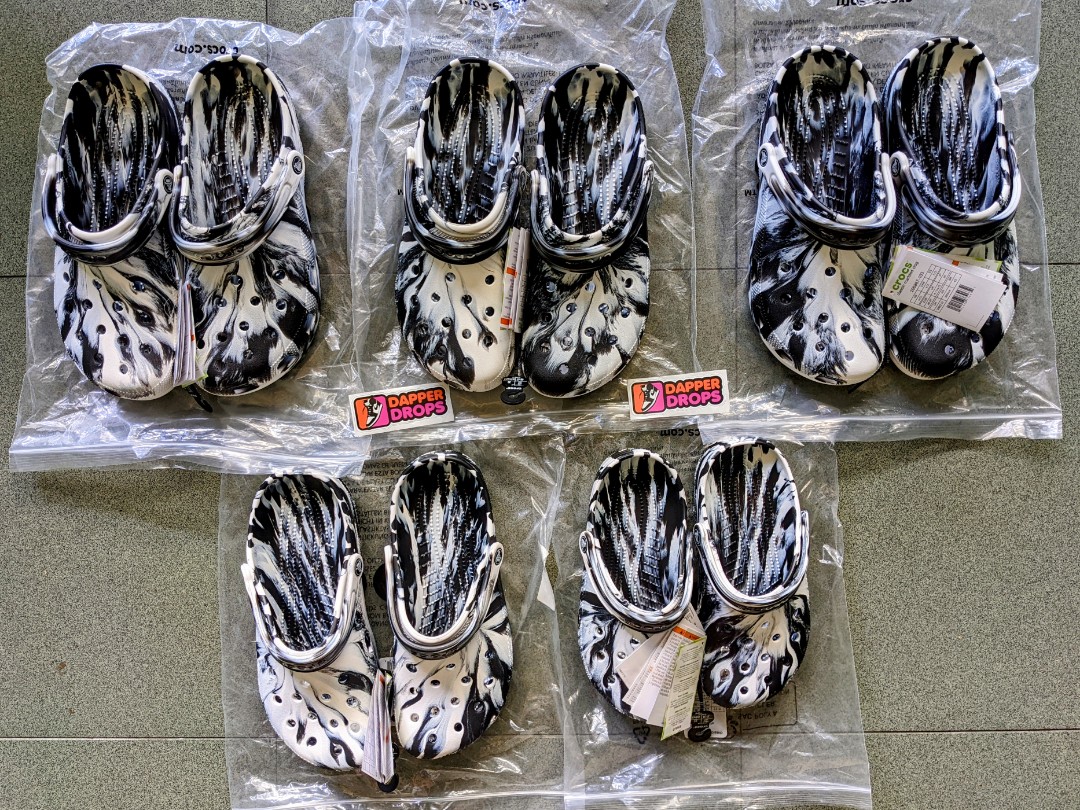 Crocs Classic Marble clog, Women's Fashion, Footwear, Slippers and ...