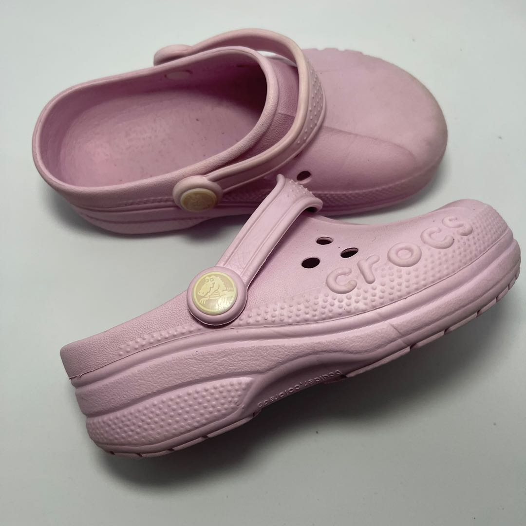 Crocs clogs blush pink c10/c11, Babies & Kids, Babies & Kids Fashion on ...