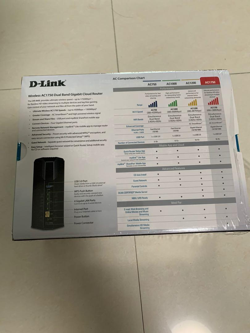 D-Link Wireless AC1750 Router, Computers & Tech, Parts & Accessories ...