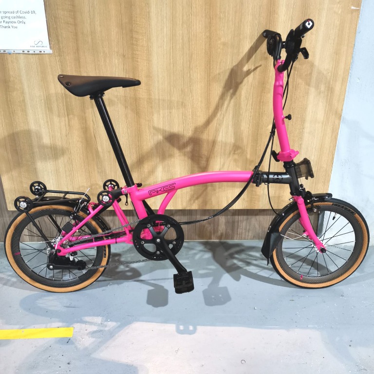 Element Pikes Foldable Bicycle Special Edition Pevita Pearce Pink ...