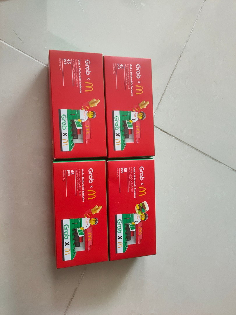 Grab x McDonald's Exclusive Custom Minifig set, Hobbies & Toys ...