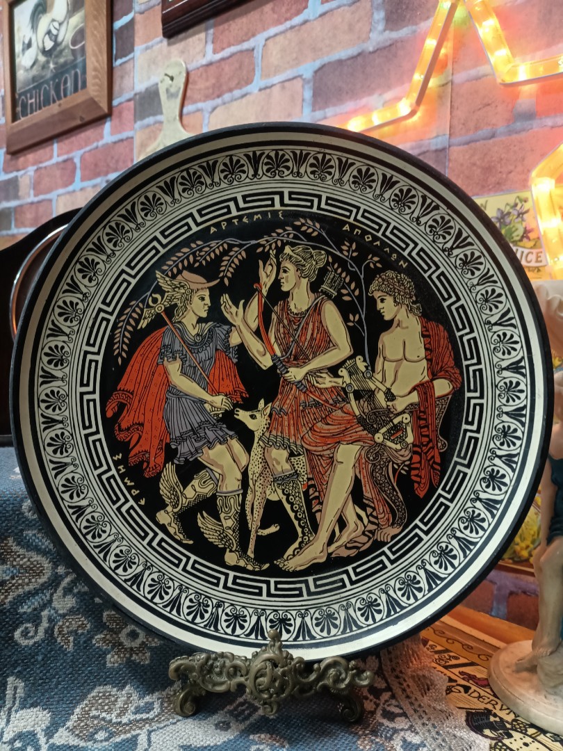 Greek wall decor plate vintage large size 11.5inch made in greece ...