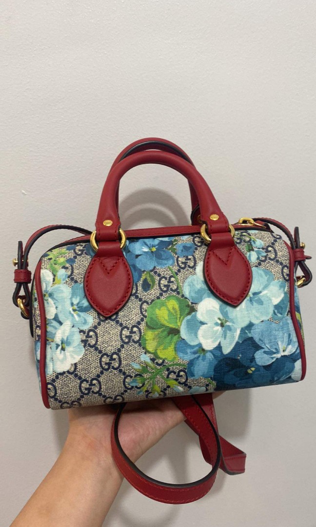 GUCCI GG BLUE BLOOMS BOSTON SLING BAG, Luxury, Bags & Wallets on Carousell