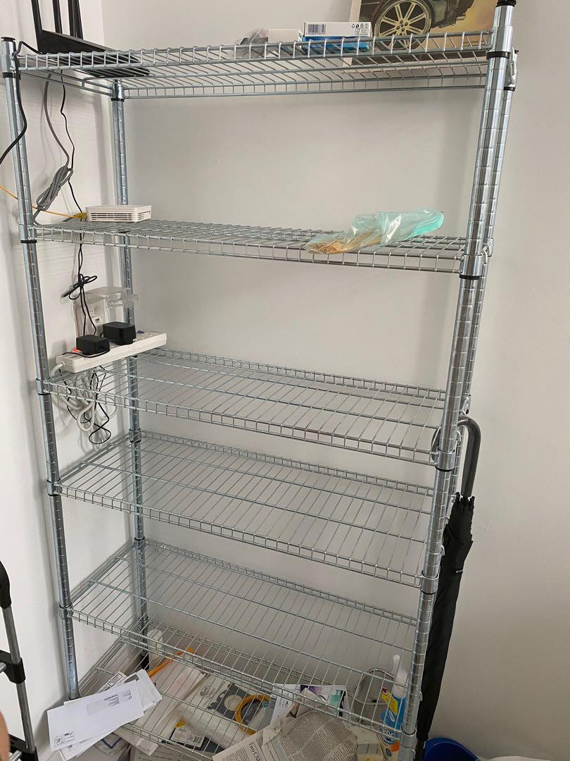 Ikea omar metal rack, Furniture & Home Living, Furniture, Shelves ...