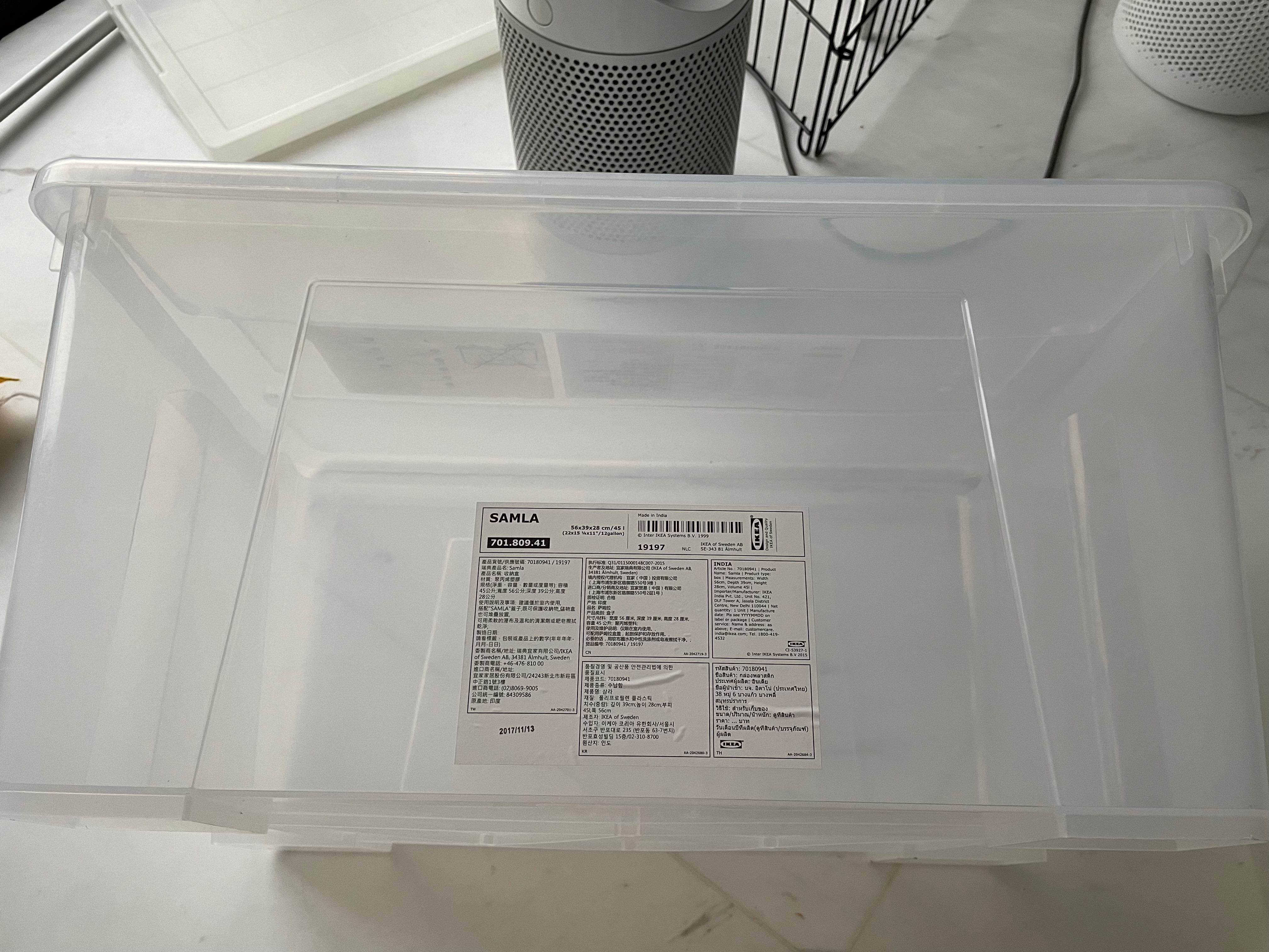 Ikea Samla Box 45l, Furniture & Home Living, Home Improvement ...