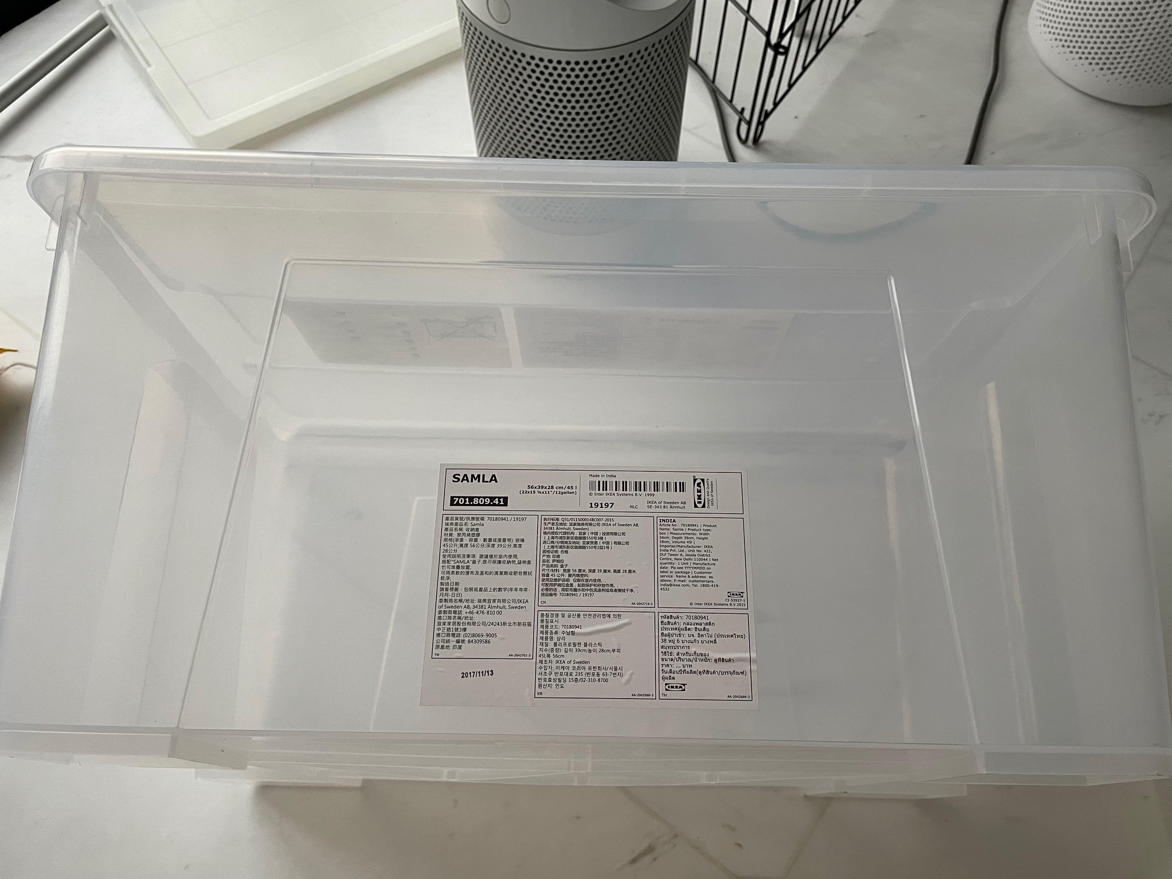 Ikea Samla Box 45l, Furniture & Home Living, Home Improvement ...