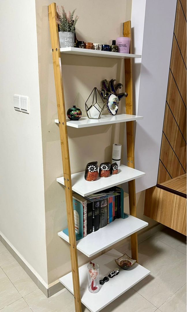Inclined display shelf - ladder style, Furniture & Home Living ...
