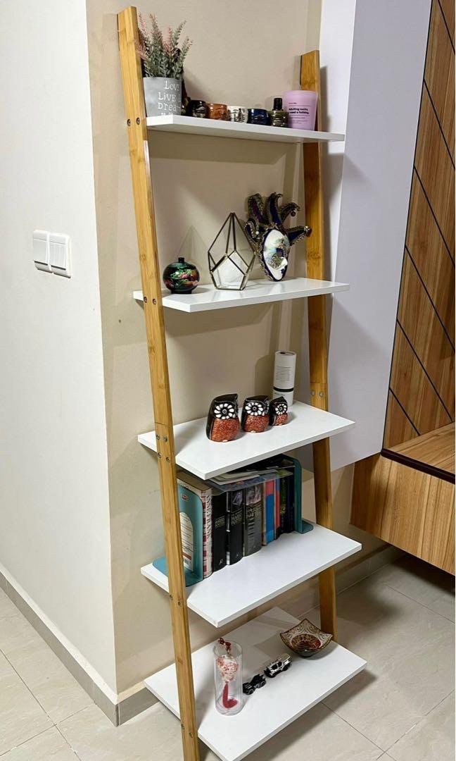 Inclined display shelf - ladder style, Furniture & Home Living ...