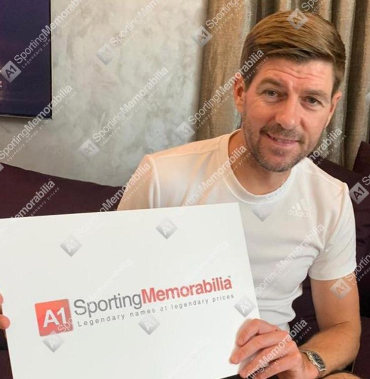 [Last 1 stock] Steven Gerrard Back Signed Liverpool 2005-06 home shirt ...