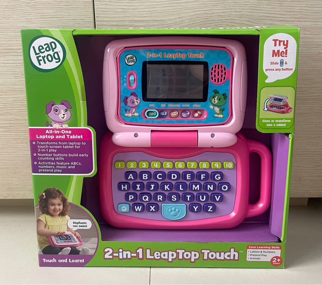 LeapFrog 2 in 1 Leaptop Touch Pink, Babies & Kids, Infant Playtime on ...