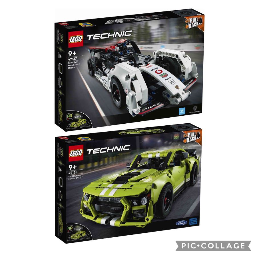 LEGO Technic 42138 Ford Mustang Shelby GT500 42137 Formula E® Porsche ...
