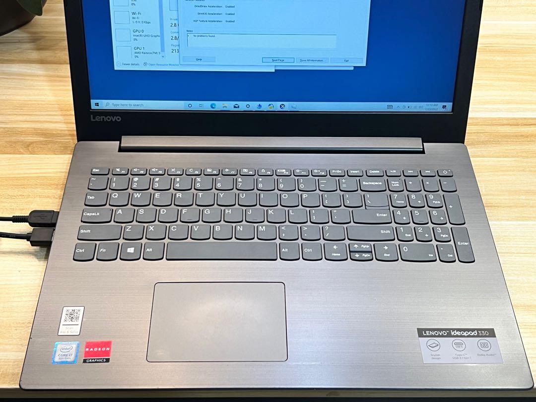 Lenovo Ideapad 81DE 330 15IKB i7-8th Gen 12GB RAM 256GB SSD FULL HD AMD ...