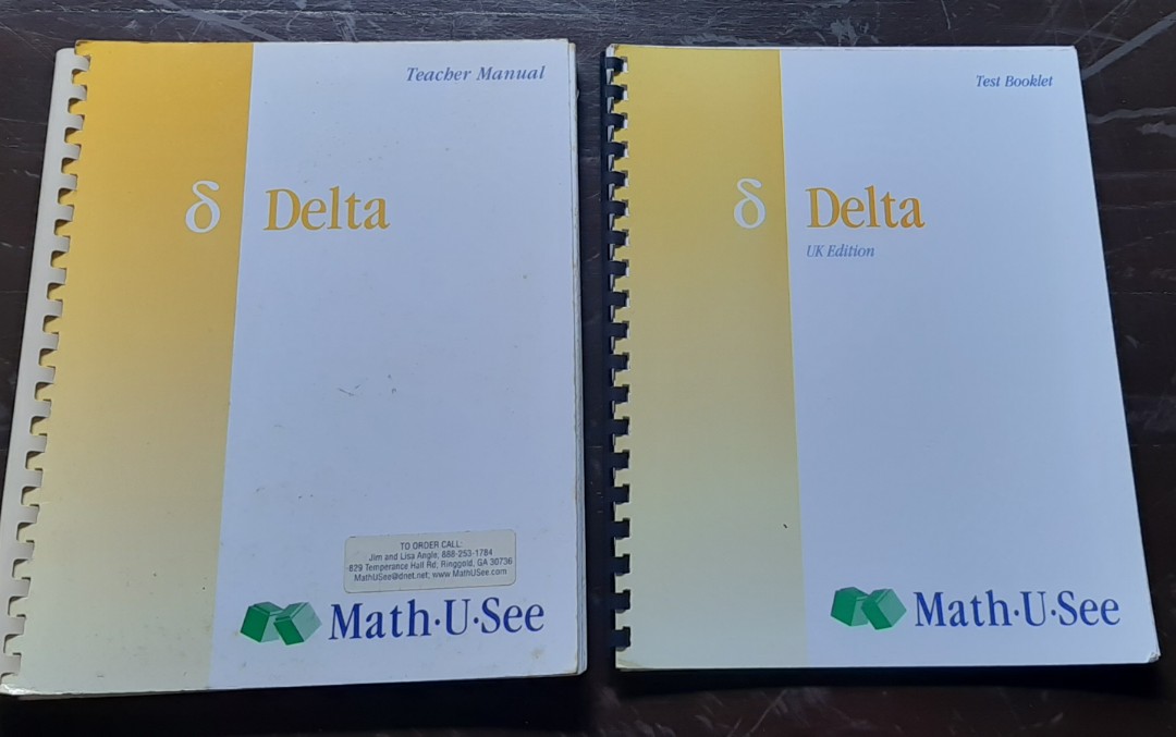 Math~U~See DELTA (Teacher Manual and Test Booklet), Hobbies & Toys ...