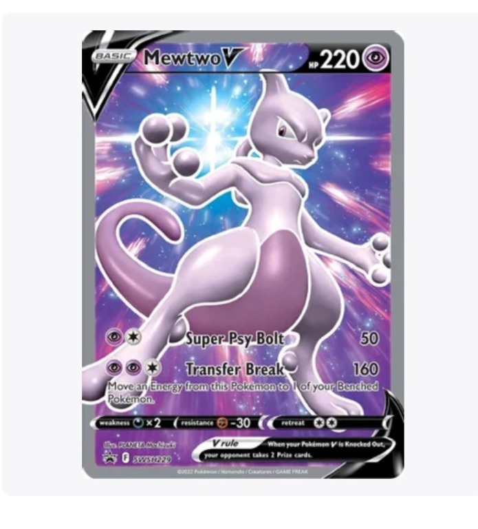 Pokemon TCG: Mewtwo V - SWSH229 - SWSH: Sword & Shield Promo Card (from ...