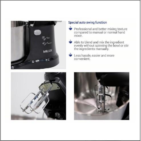 Milux Multi-Pro Stand Mixer Pengadun Makanan Masakan Berkualiti, TV ...