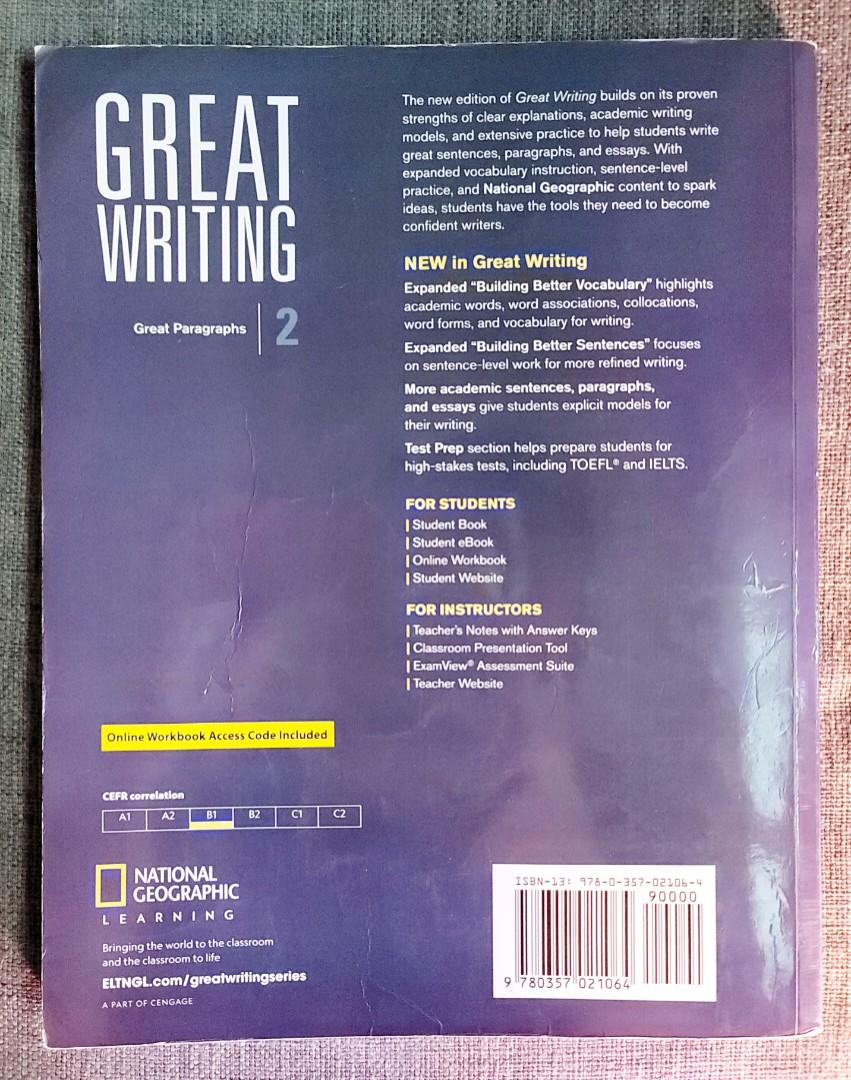 National Geographic Learning Great Writing Great Paragraphs 2 Student's ...
