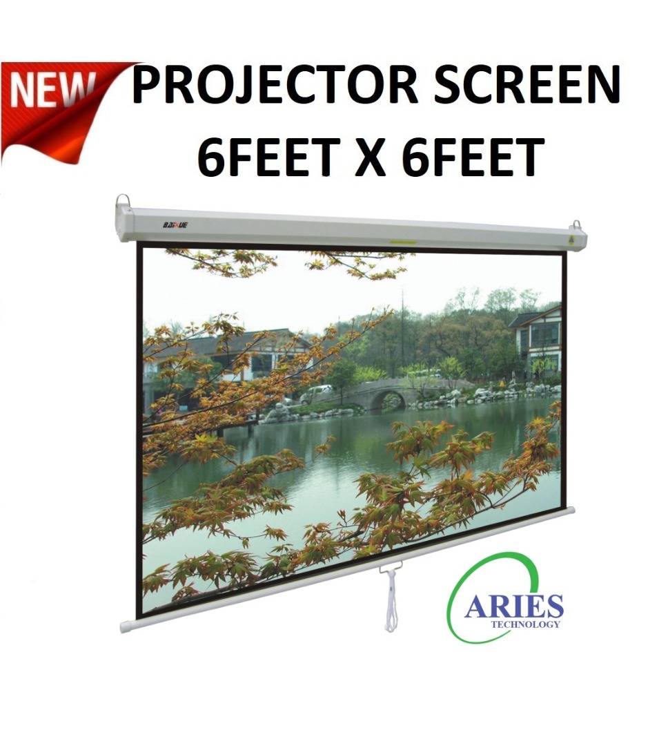 NEW 6ft X 6ft Projector Screen without tripod stand available at ...