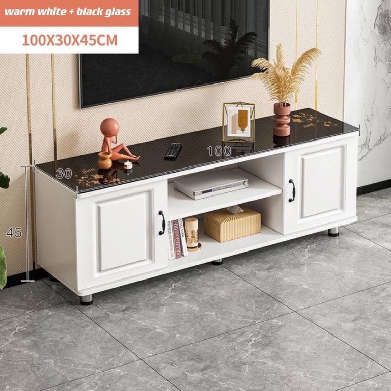 New Classic White Tv Rack Stand Organizer, Furniture & Home Living ...