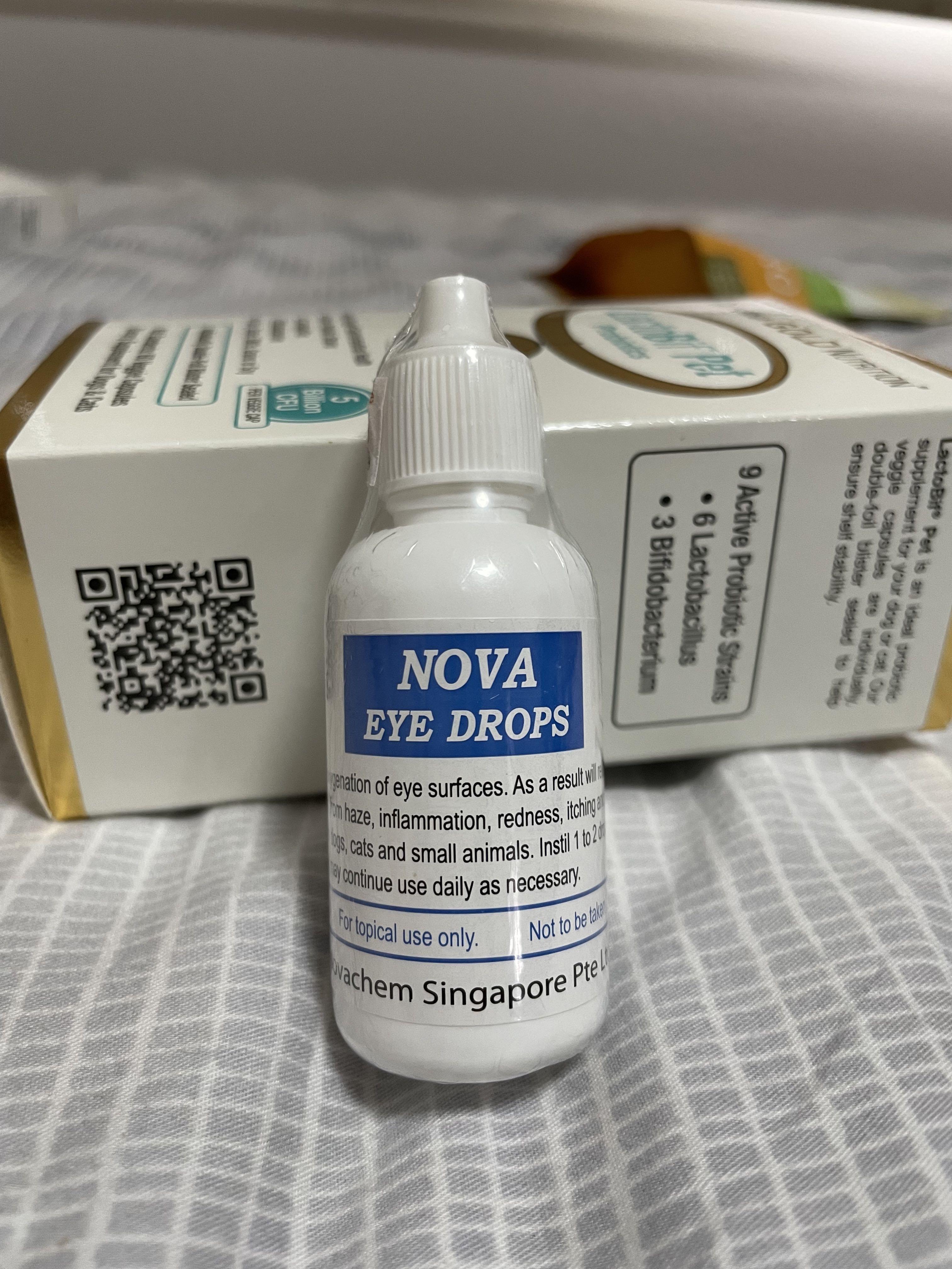 Nova Eye Drops, Pet Supplies, Health & Grooming on Carousell