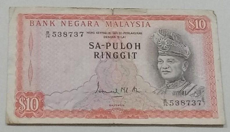 Old Ringgit Malaysia Ten Note, Hobbies & Toys, Memorabilia ...