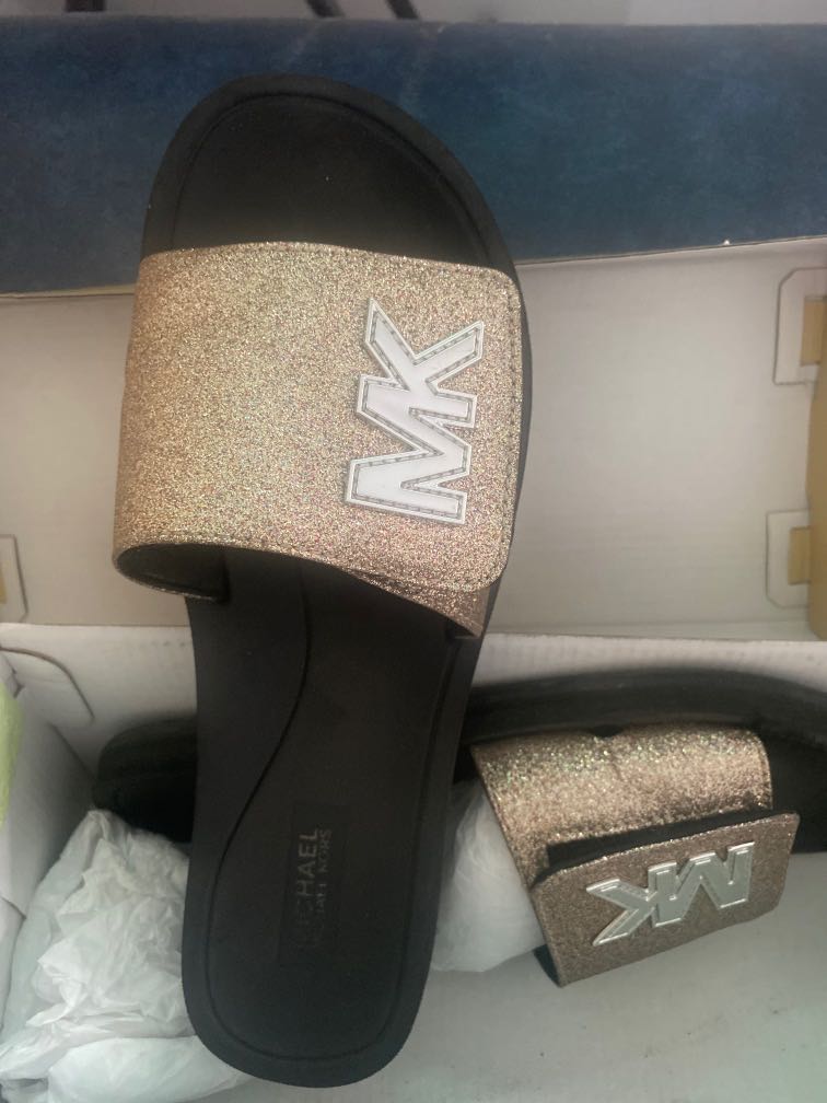 Original mk slides , Women's Fashion, Footwear, Flats & Sandals on ...