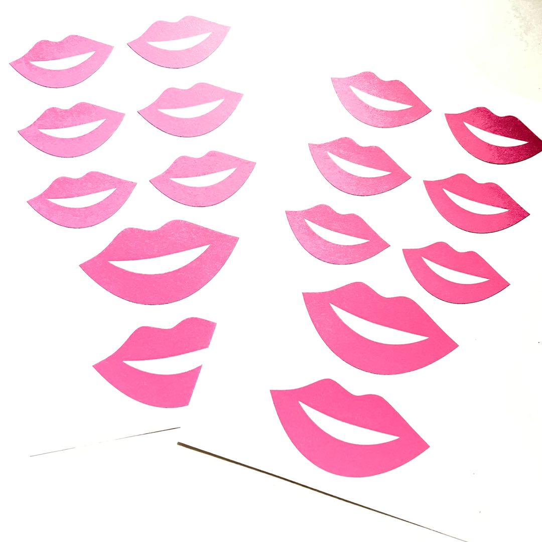 Pink Lips Scrapbook Stickers, Hobbies & Toys, Stationery & Craft, Other ...