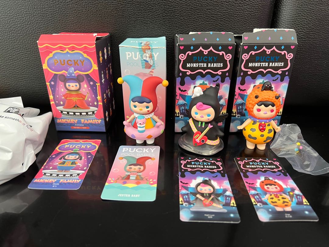 Popmart Pucky Mickey family, Pucky Pool babies, Pucky Monster babies ...