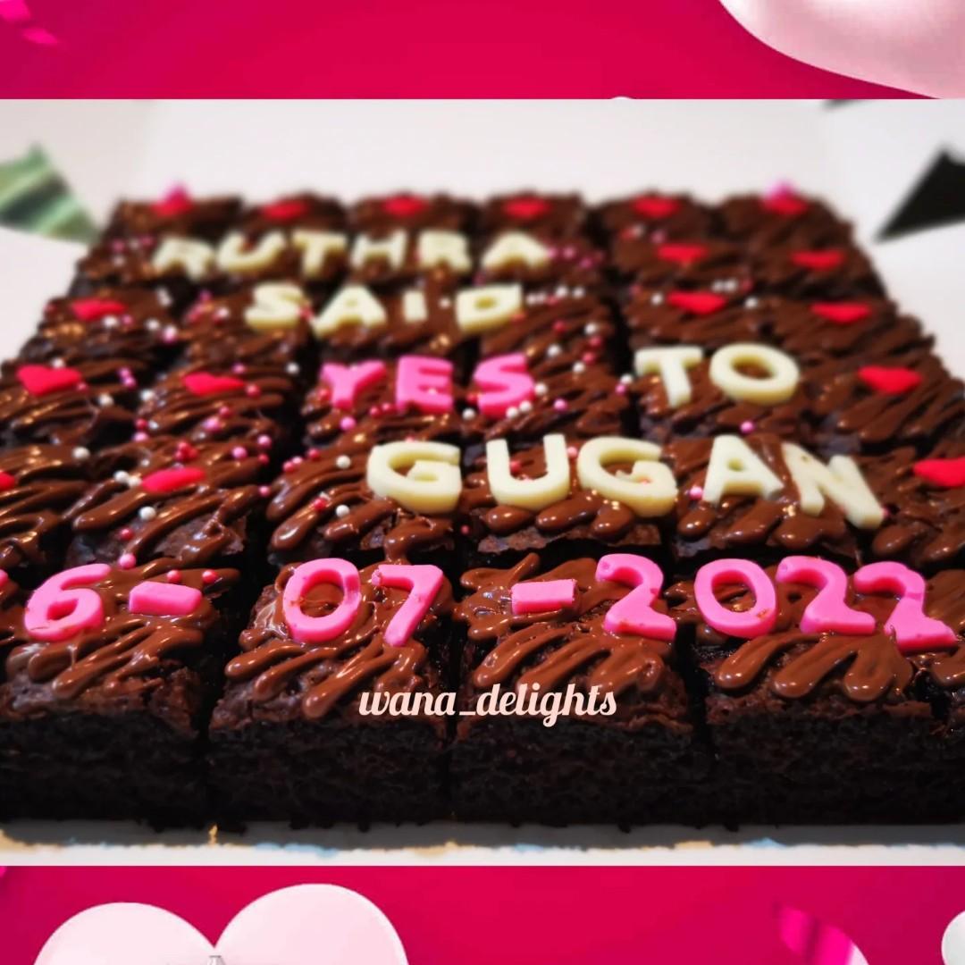 Proposal Brownie, Food & Drinks, Homemade Bakes on Carousell