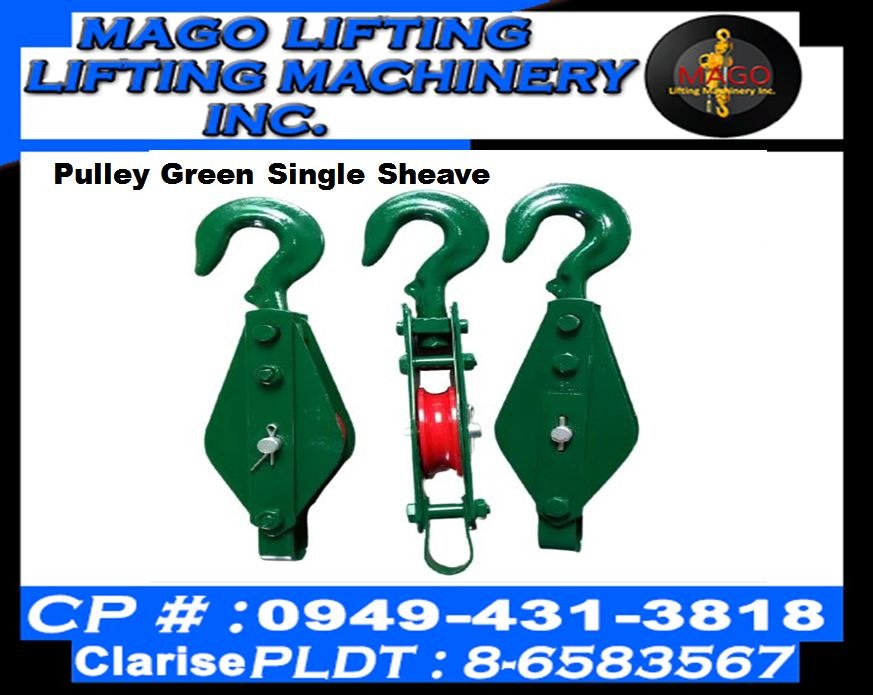 Pulley Green Single Sheave, Commercial & Industrial, Construction Tools ...
