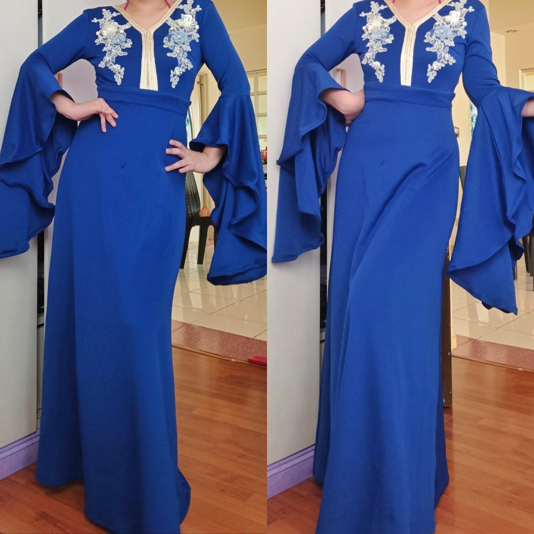 Royal Blue Bell Dress, Women's Fashion, Dresses & Sets, Evening dresses ...