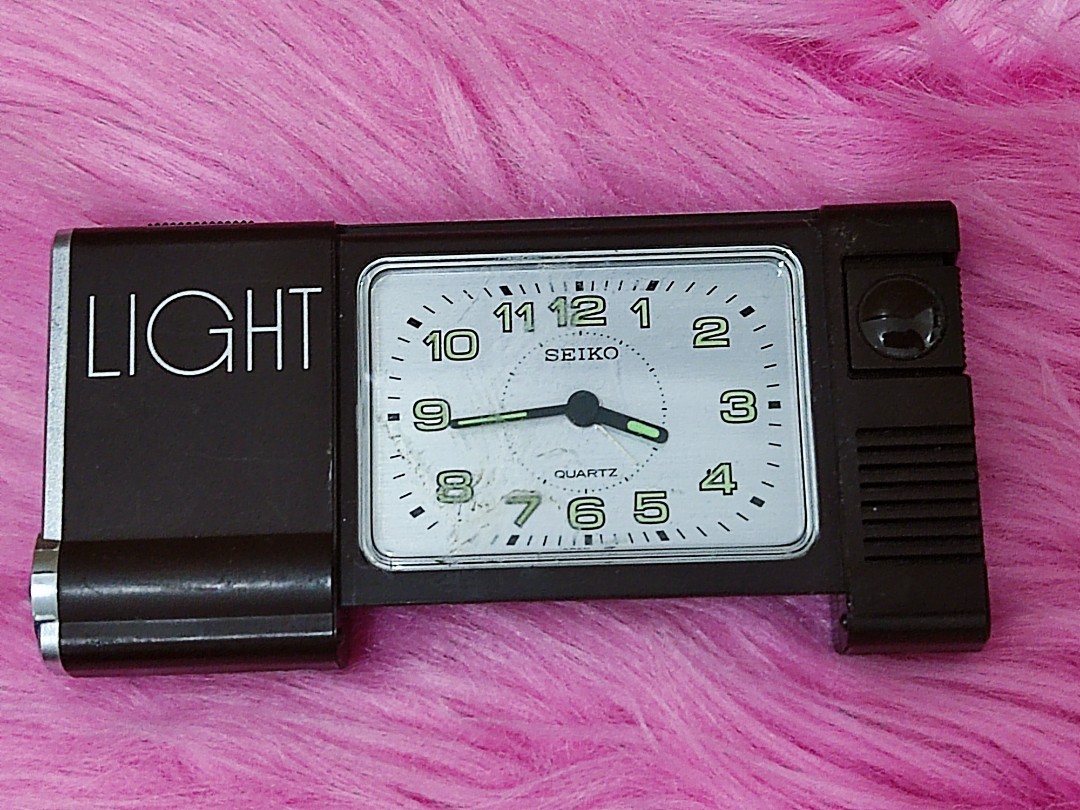 Seiko mini clock with light (as is), Furniture & Home Living, Home ...