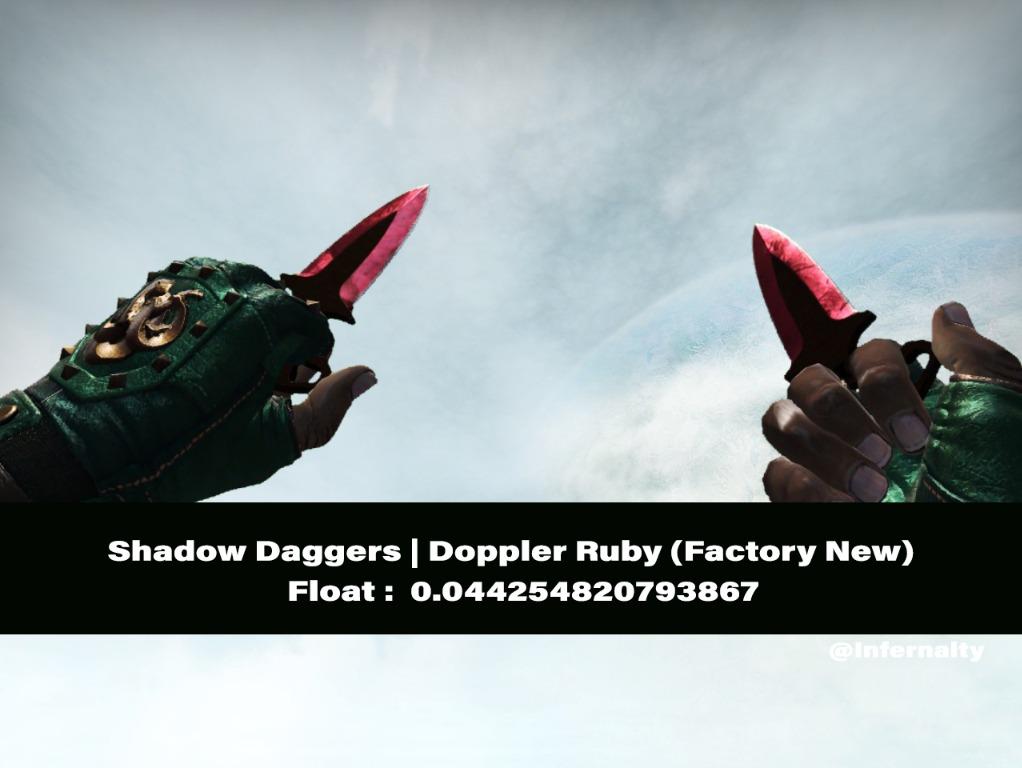 Shadow Daggers Doppler Ruby FN CSGO SKINS KNIVES, Video Gaming, Gaming ...