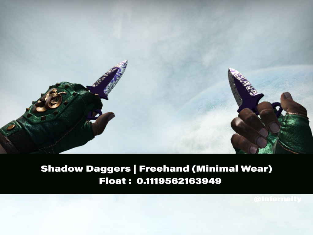 Shadow Daggers Freehand MW CSGO SKINS KNIVES, Video Gaming, Gaming ...