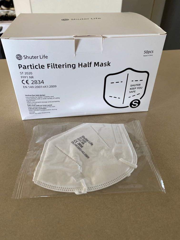 Shuter Life Disposable Masks, Health & Nutrition, Face Masks & Face ...